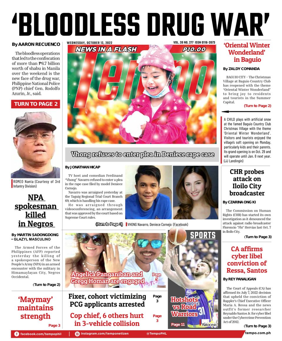 Tempo-October 12, 2022 Newspaper - Get your Digital Subscription