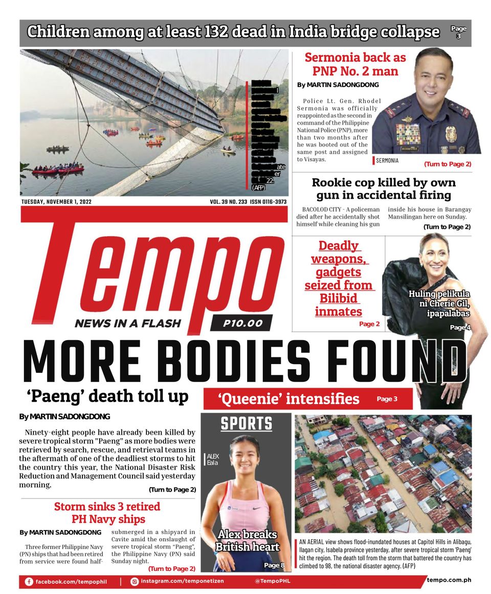 Tempo-November 1, 2022 Newspaper - Get your Digital Subscription