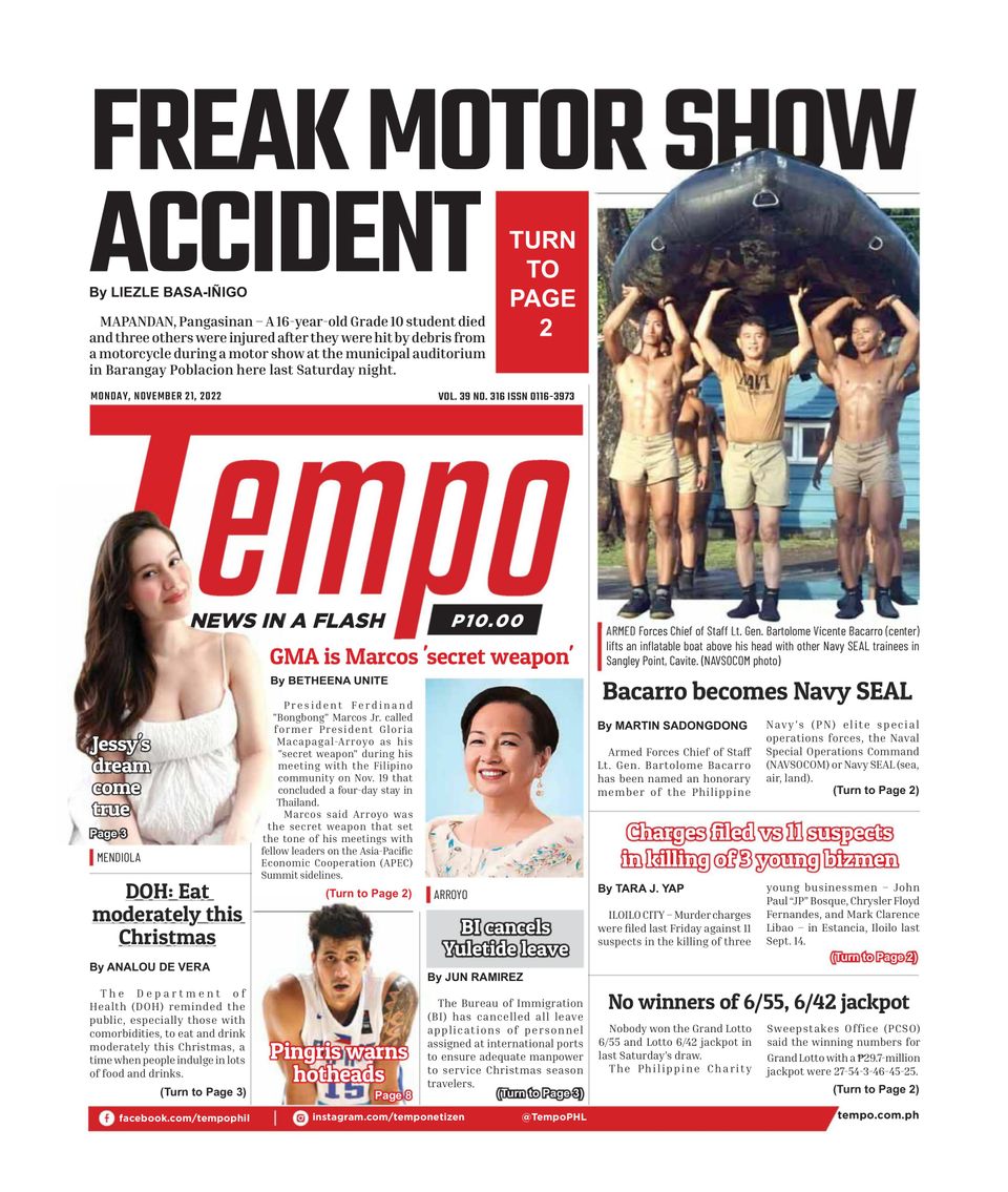 Tempo-November 21, 2022 Newspaper - Get your Digital Subscription