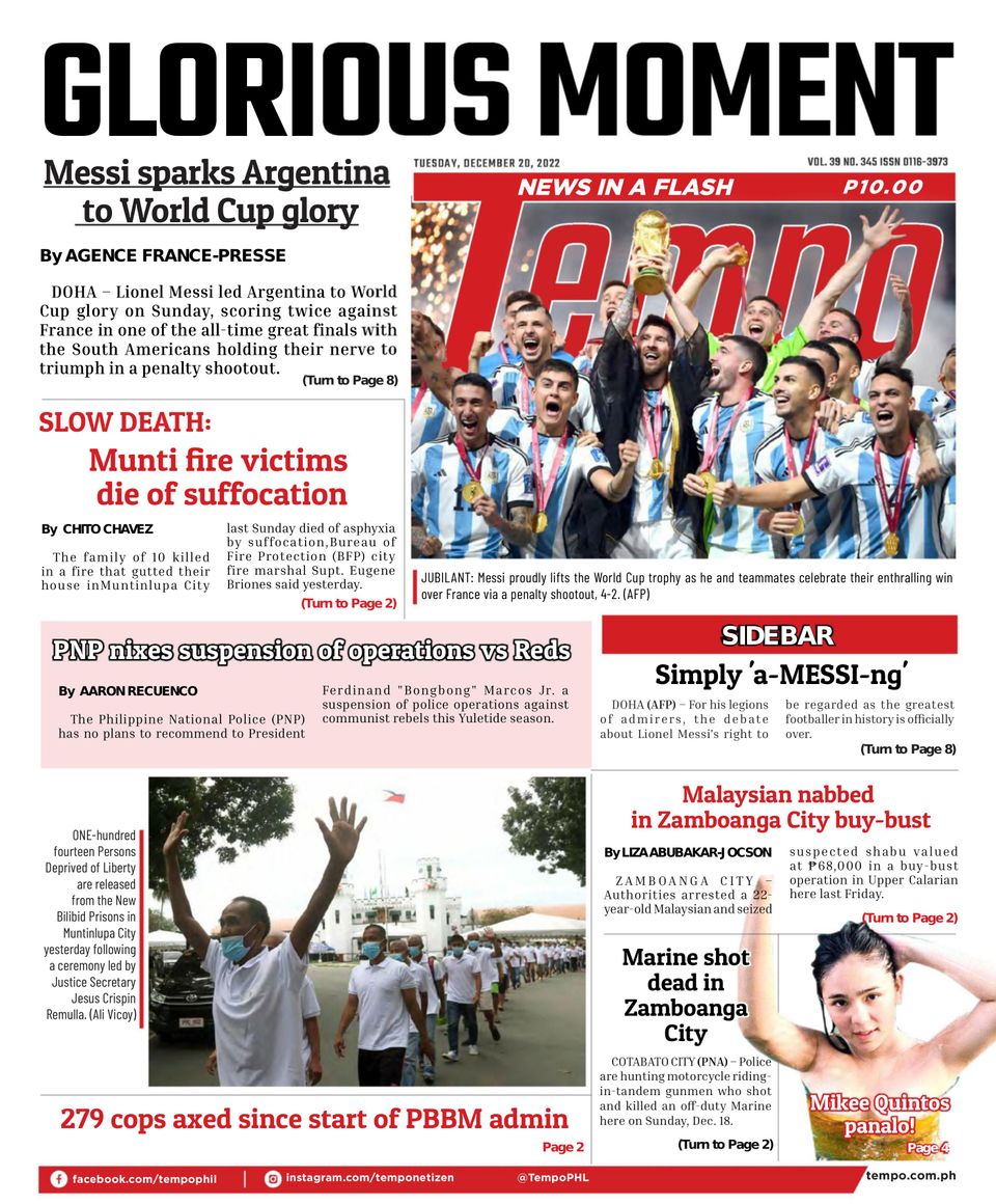 Tempo-December 20, 2022 Newspaper - Get your Digital Subscription