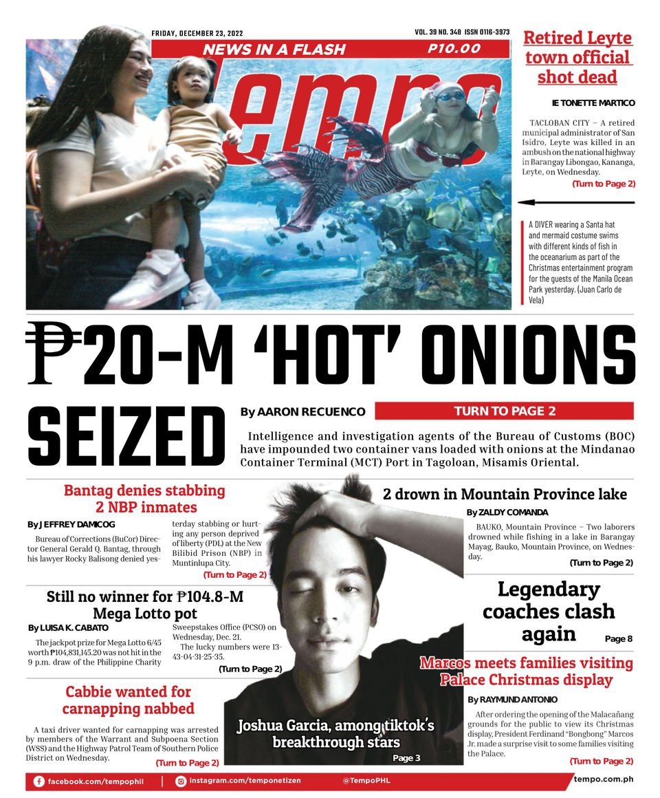 Tempo-December 23, 2022 Newspaper - Get your Digital Subscription