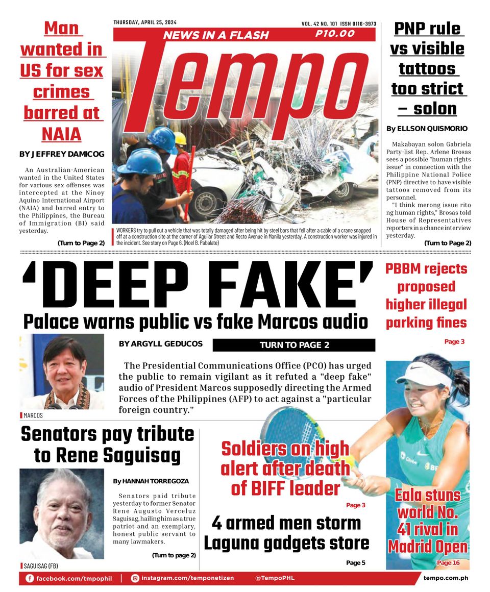 Tempo-April 25, 2024 Newspaper - Get your Digital Subscription