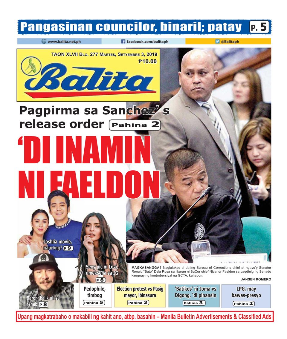 Get digital access to Balita - September 3, 2019 issue | Magzter.com