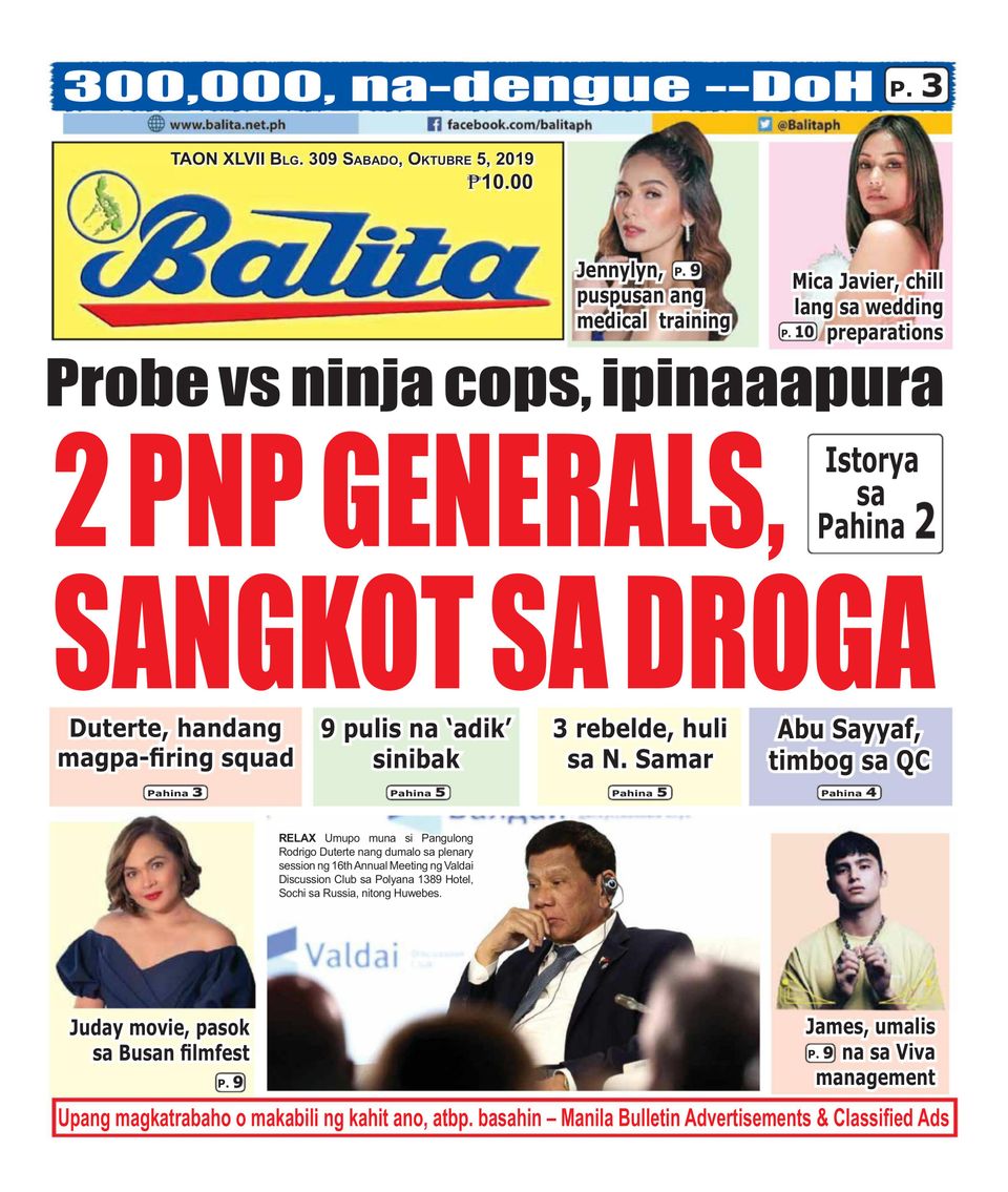 Get digital access to Balita - October 5, 2019 issue | Magzter.com