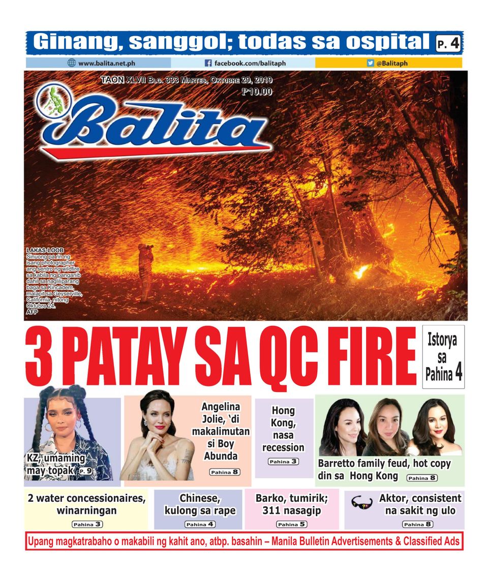 Get digital access to Balita - October 29, 2019 issue | Magzter.com
