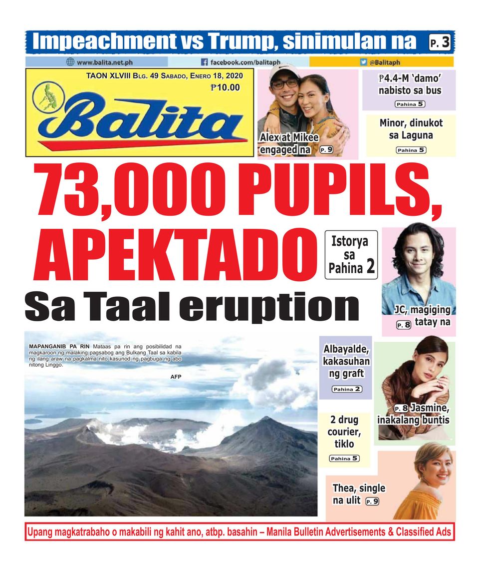 Get digital access to Balita - January 18, 2020 issue | Magzter.com
