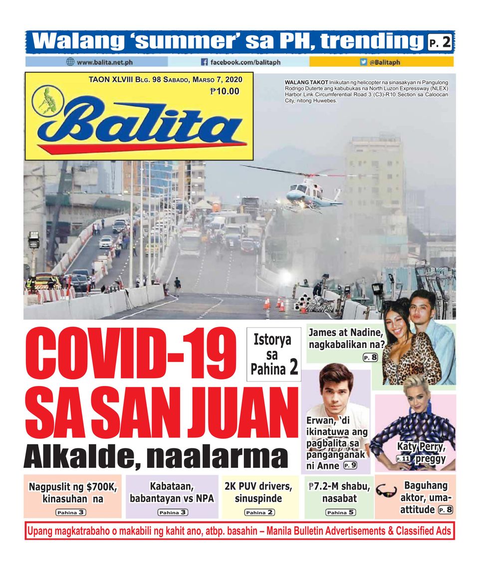 Get digital access to Balita - March 7, 2020 issue | Magzter.com