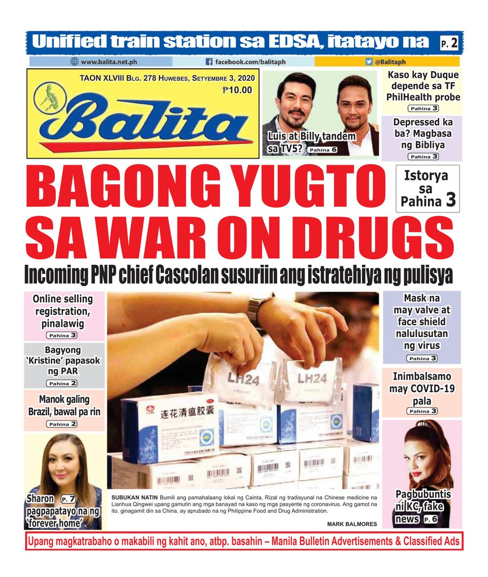 Get digital access to Balita - September 3, 2020 issue | Magzter.com