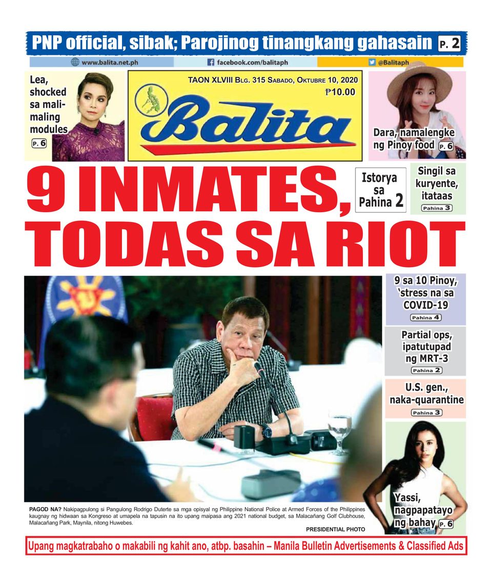 Get digital access to Balita - October 10, 2020 issue | Magzter.com