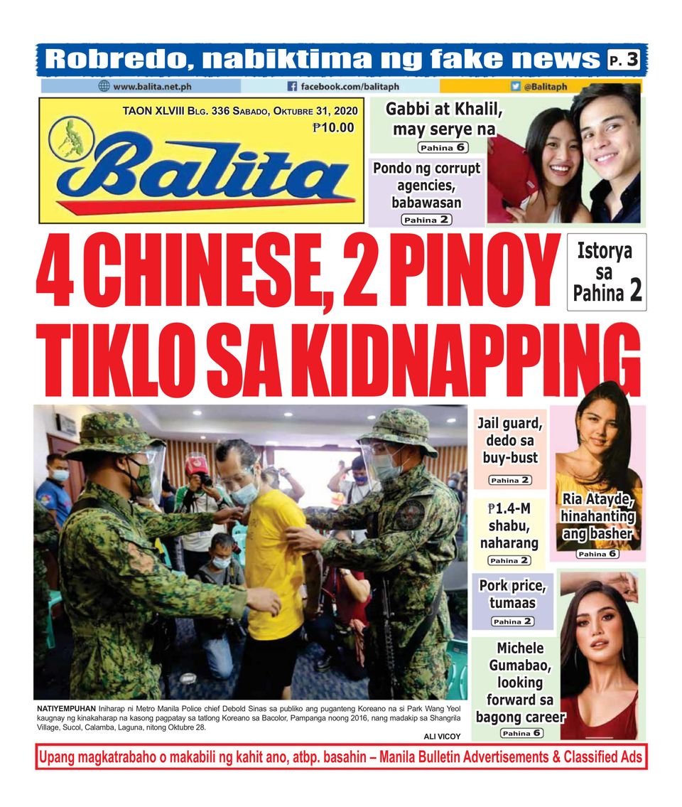 Get digital access to Balita - October 31, 2020 issue | Magzter.com