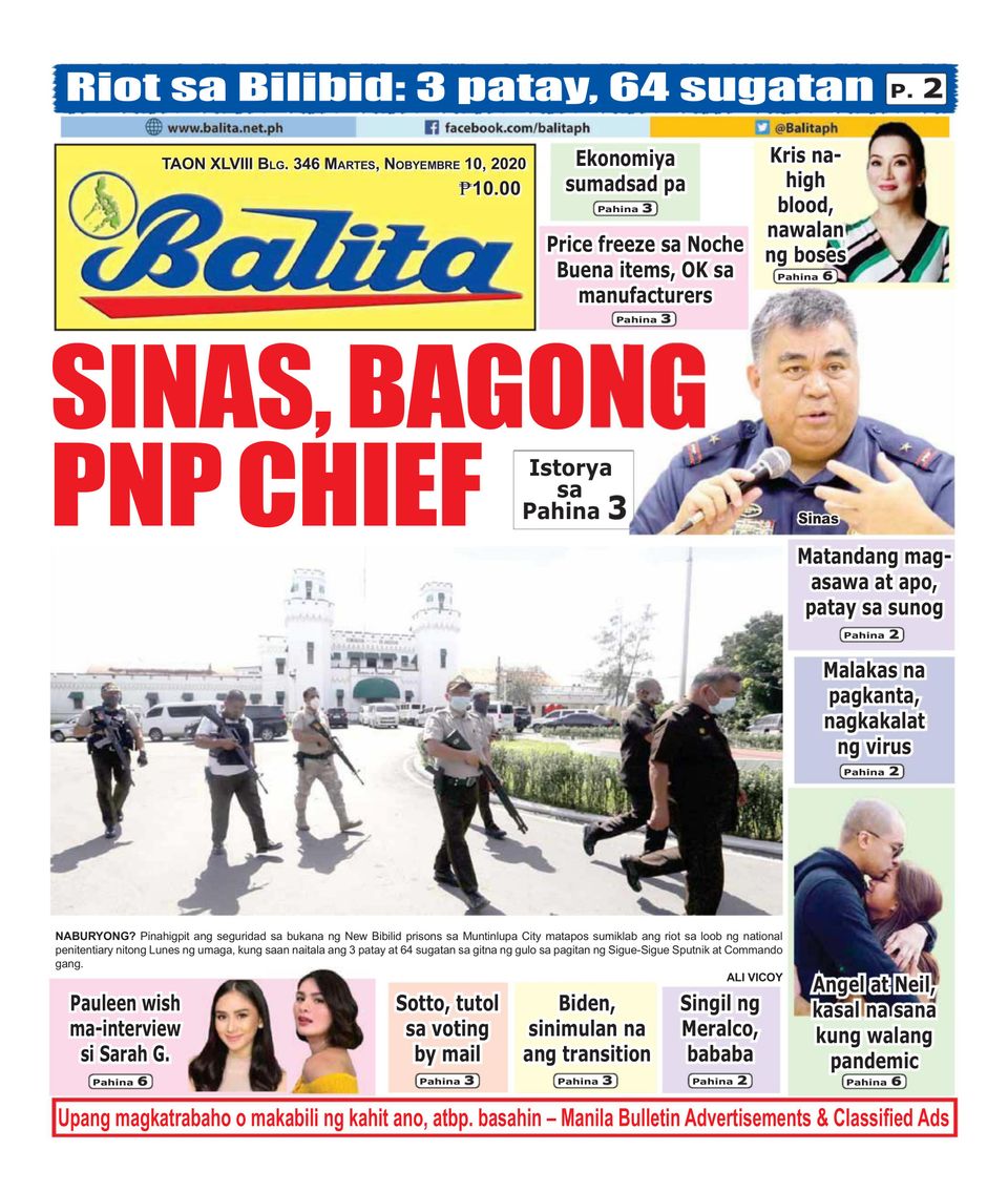 Get digital access to Balita - November 10, 2020 issue | Magzter.com