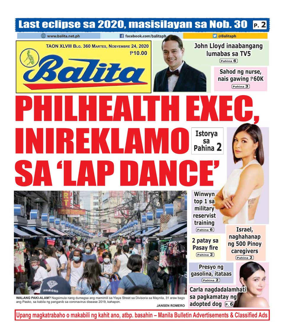 Get digital access to Balita - November 24, 2020 issue | Magzter.com