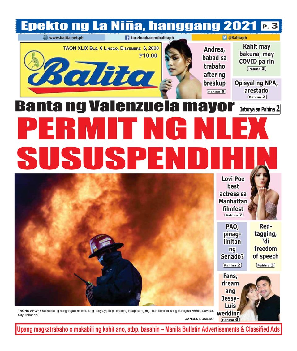 Get digital access to Balita - December 6, 2020 issue | Magzter.com