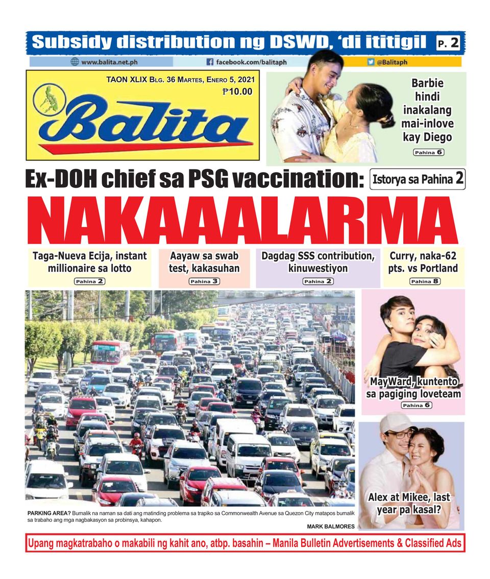 Get digital access to Balita - January 5, 2021 issue | Magzter.com