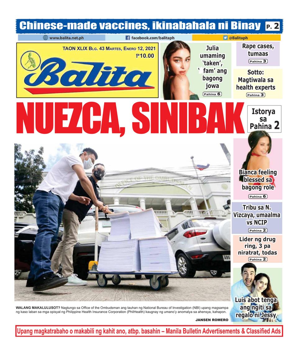 Get digital access to Balita - January 12, 2021 issue | Magzter.com