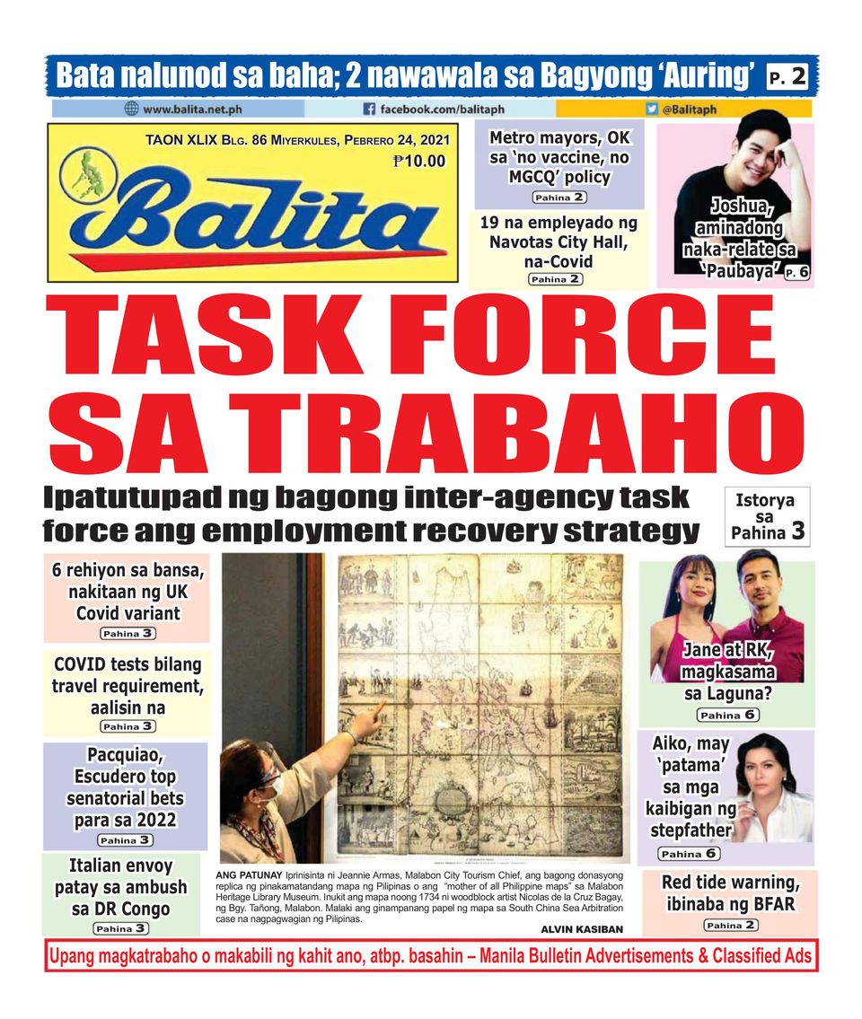 Get digital access to Balita - February 24, 2021 issue | Magzter.com