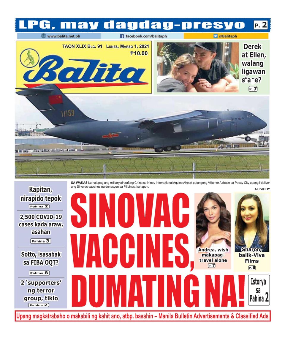 Get digital access to Balita - March 1, 2021 issue | Magzter.com