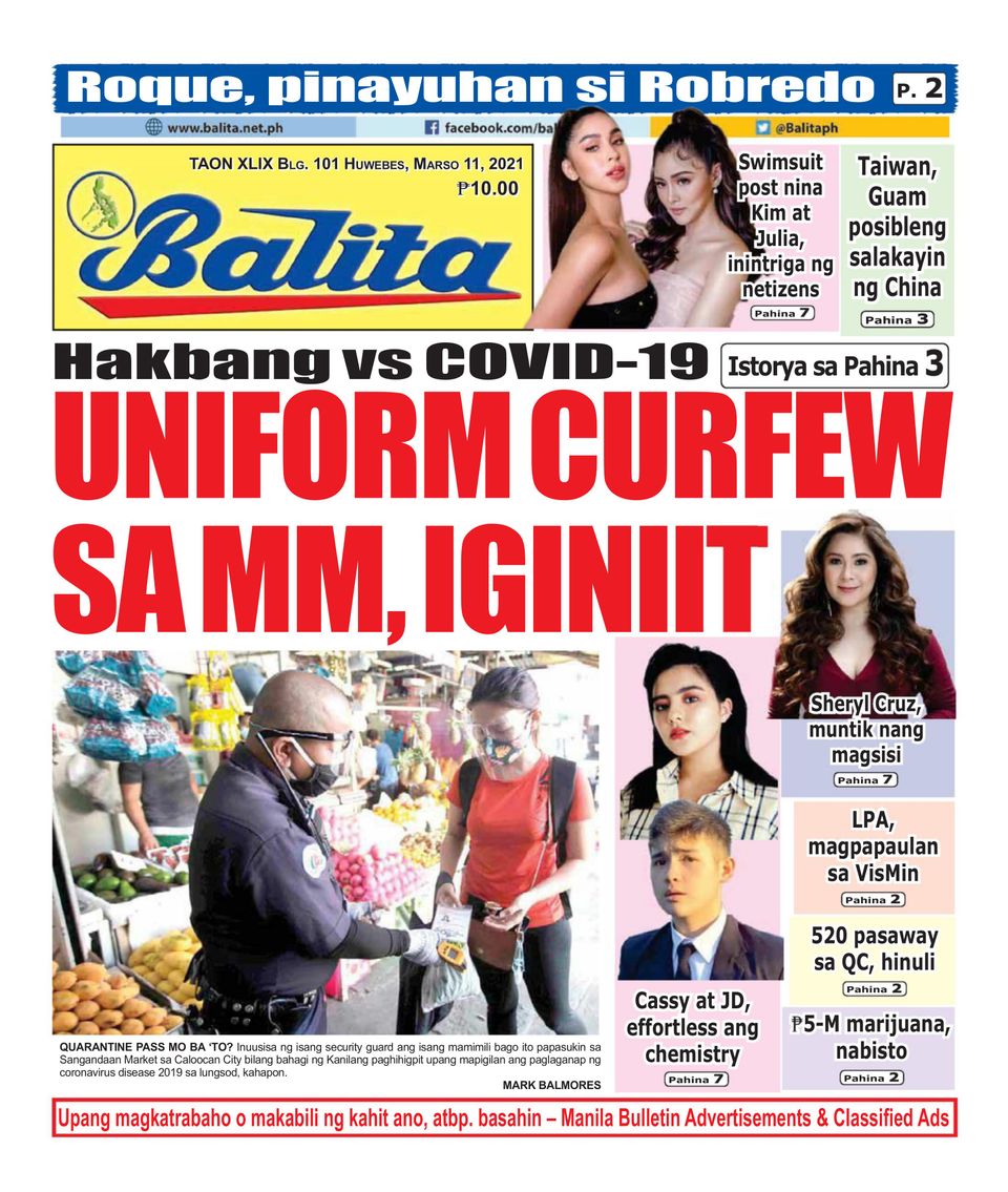 Get digital access to Balita - March 11, 2021 issue | Magzter.com