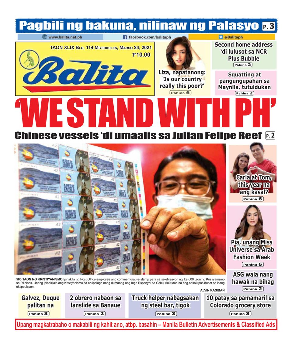 Get digital access to Balita - March 24, 2021 issue | Magzter.com
