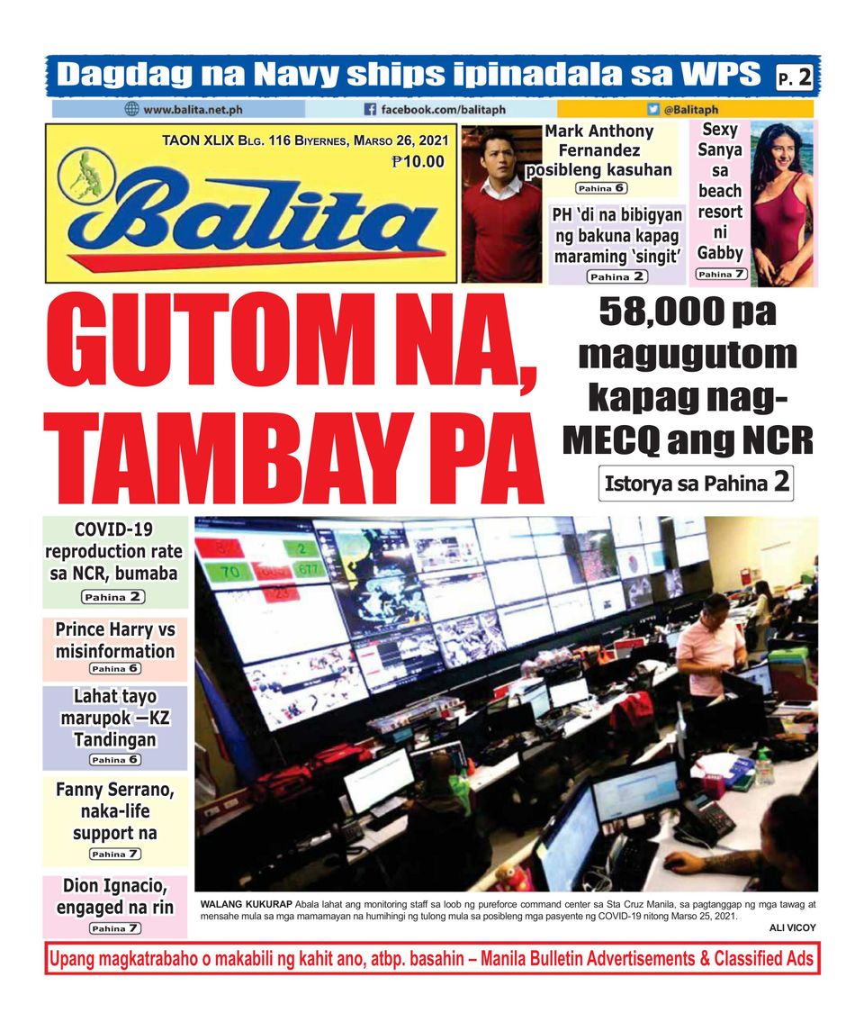 Get digital access to Balita - March 26, 2021 issue | Magzter.com