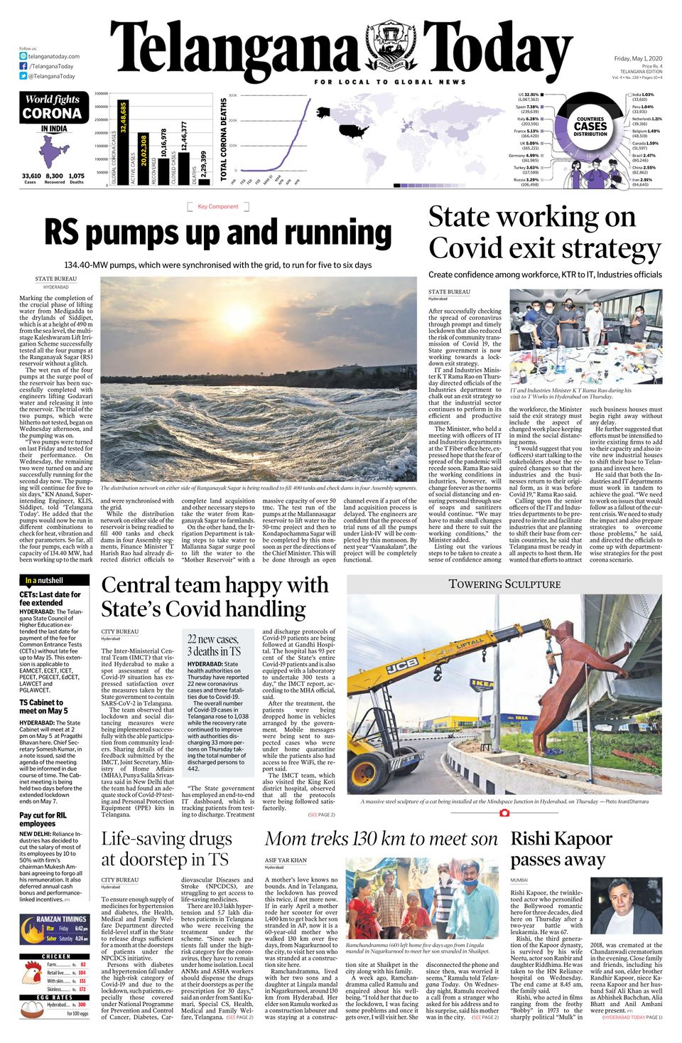 Get digital access to Telangana Today - May 01, 2020 issue | Magzter.com
