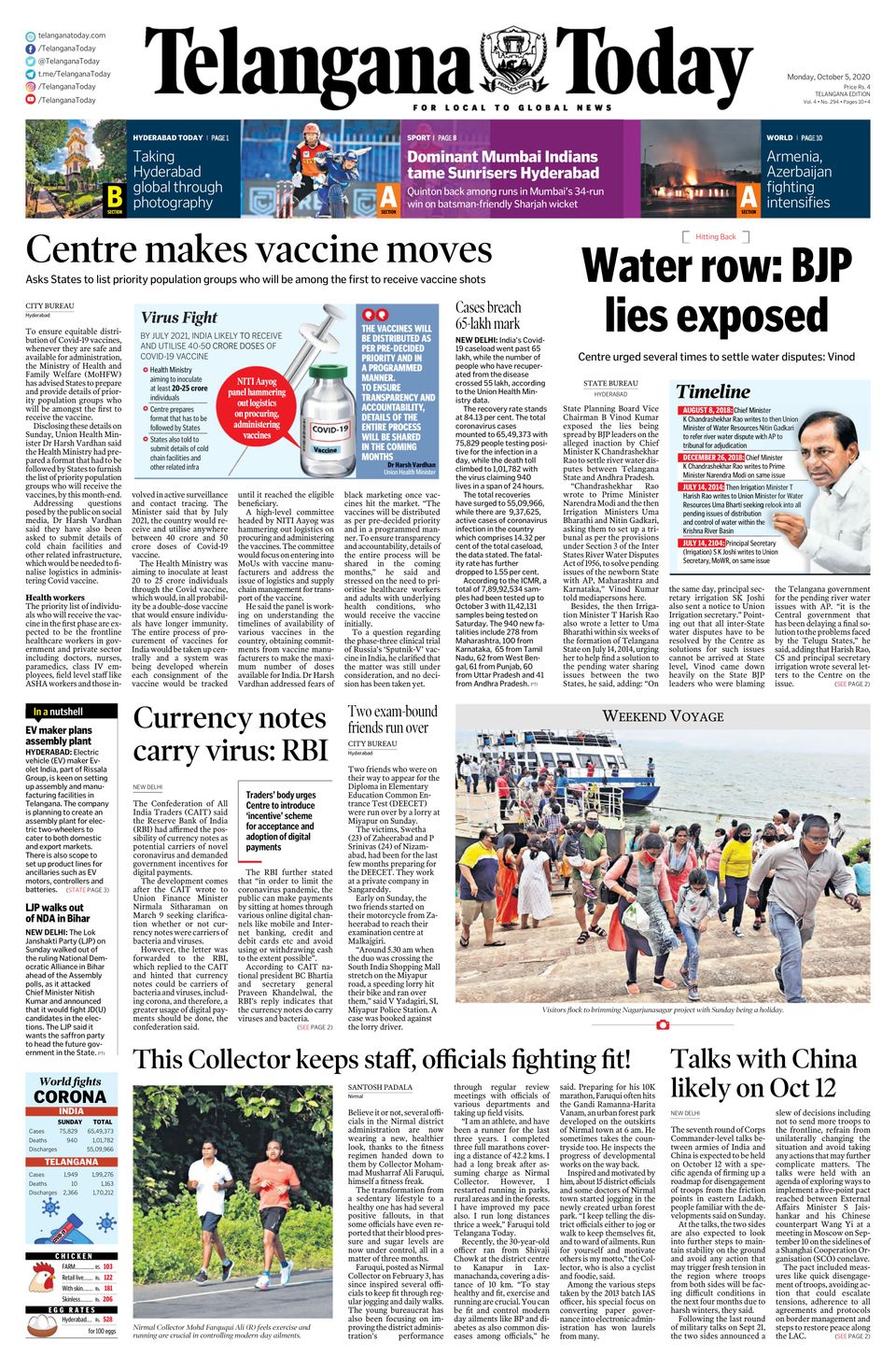 Get digital access to Telangana Today - October 05, 2020 issue ...