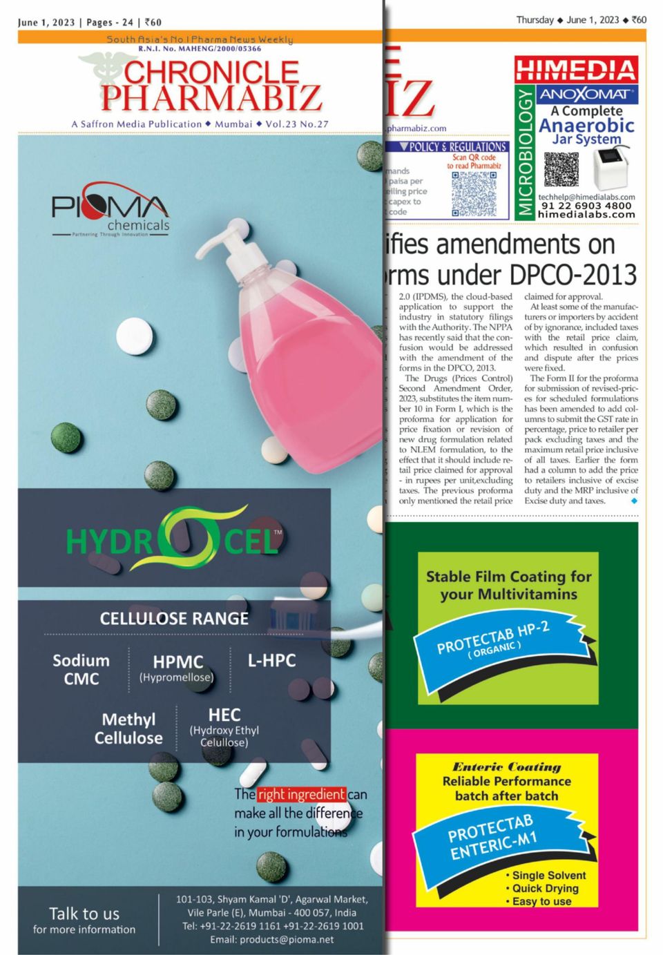 Chronicle Pharmabiz Magazine - Get your Digital Subscription