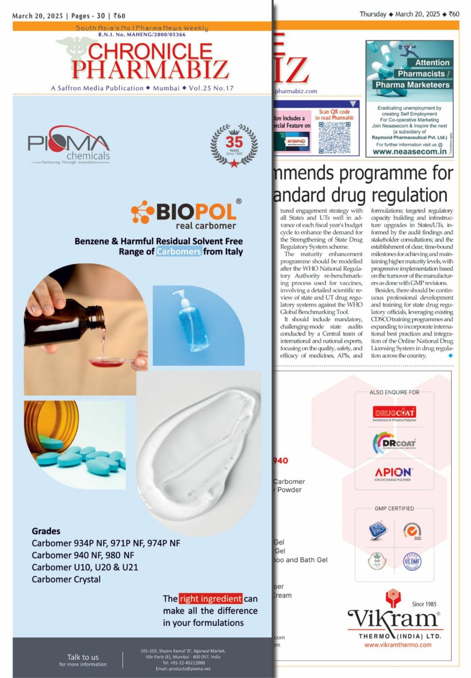 Get digital access to Chronicle Pharmabiz Magazine | Magzter.com