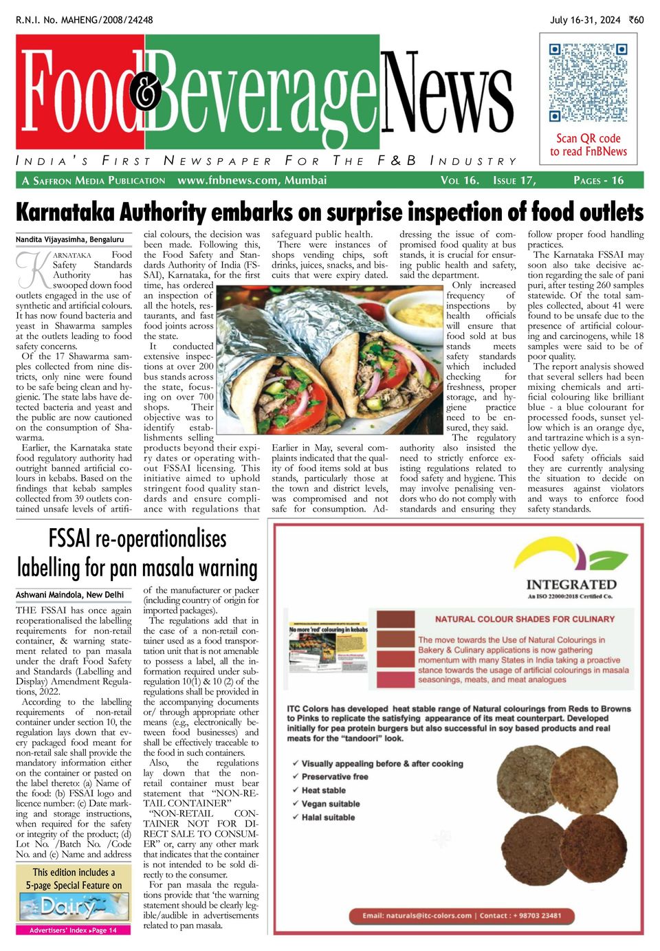 Get digital access to Food and Beverage News - July 16-31, 2024 issue ...