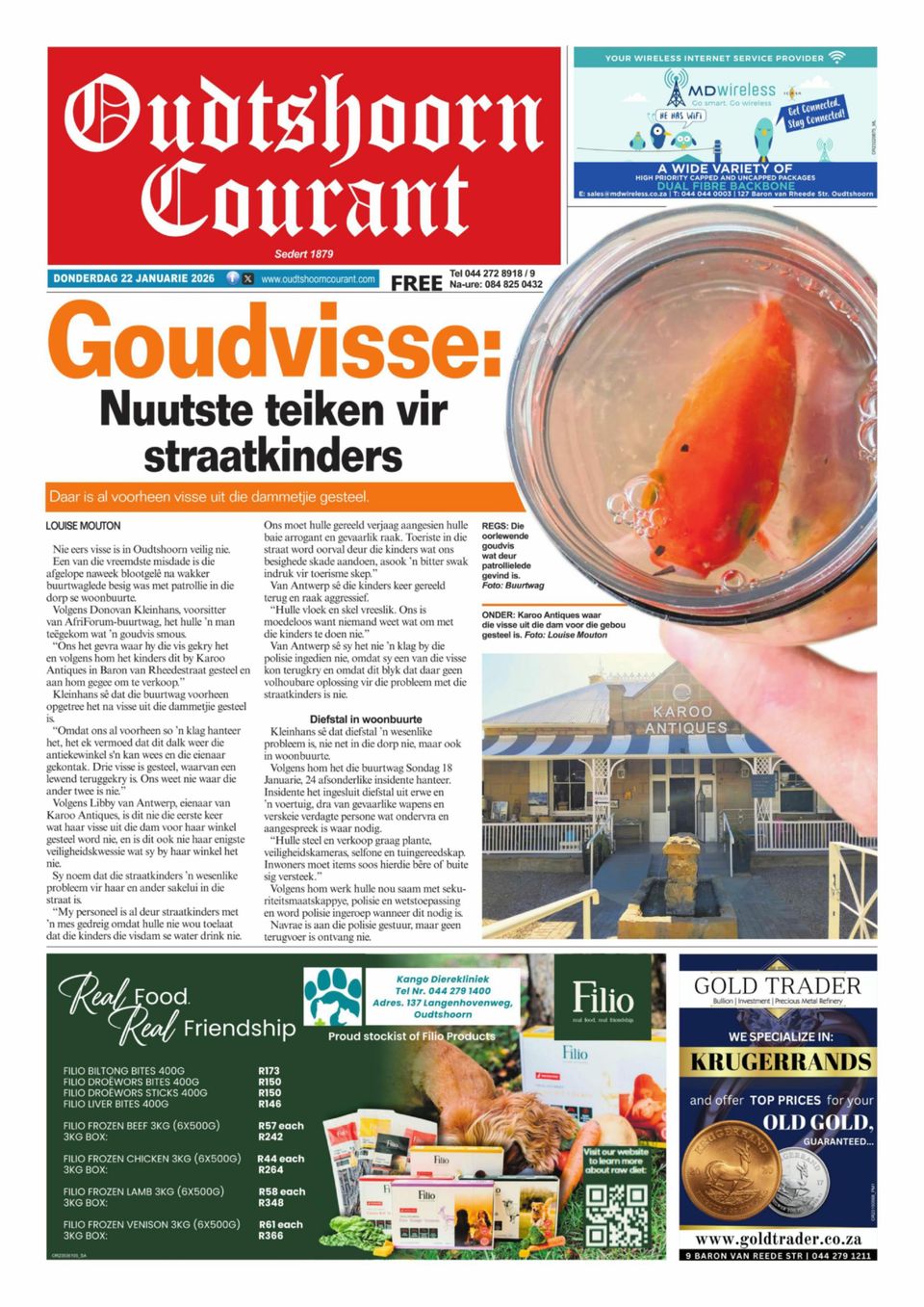 Get digital access to Oudtshoorn Courant Newspaper | Magzter.com