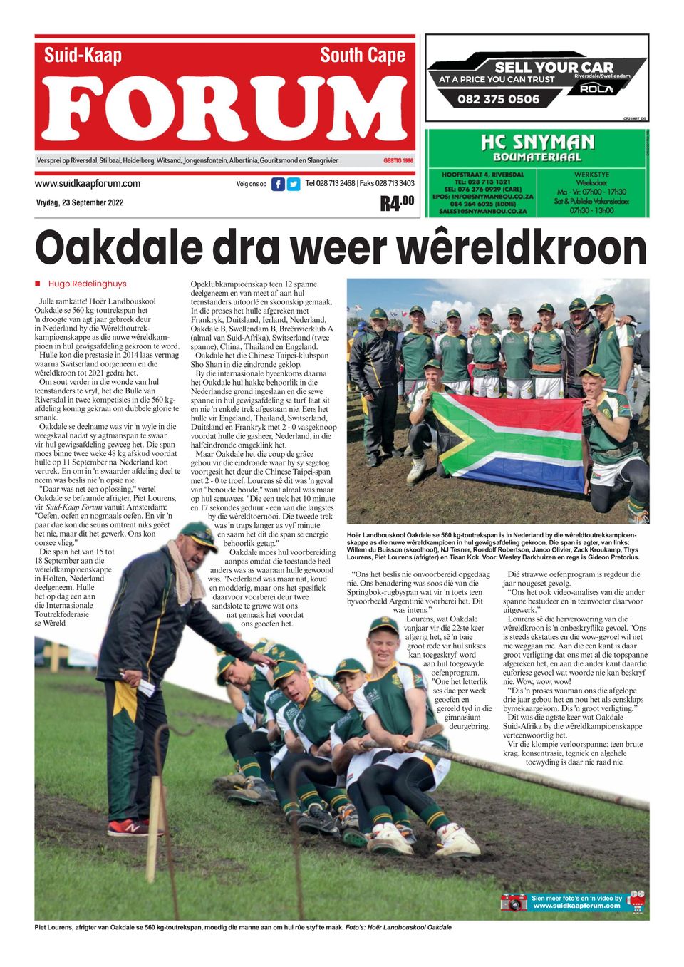 Get digital access to Suid-Kaap Forum - September 23, 2022 issue ...