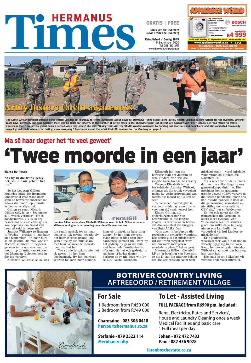 Get digital access to Hermanus Times - September 09, 2020 issue ...
