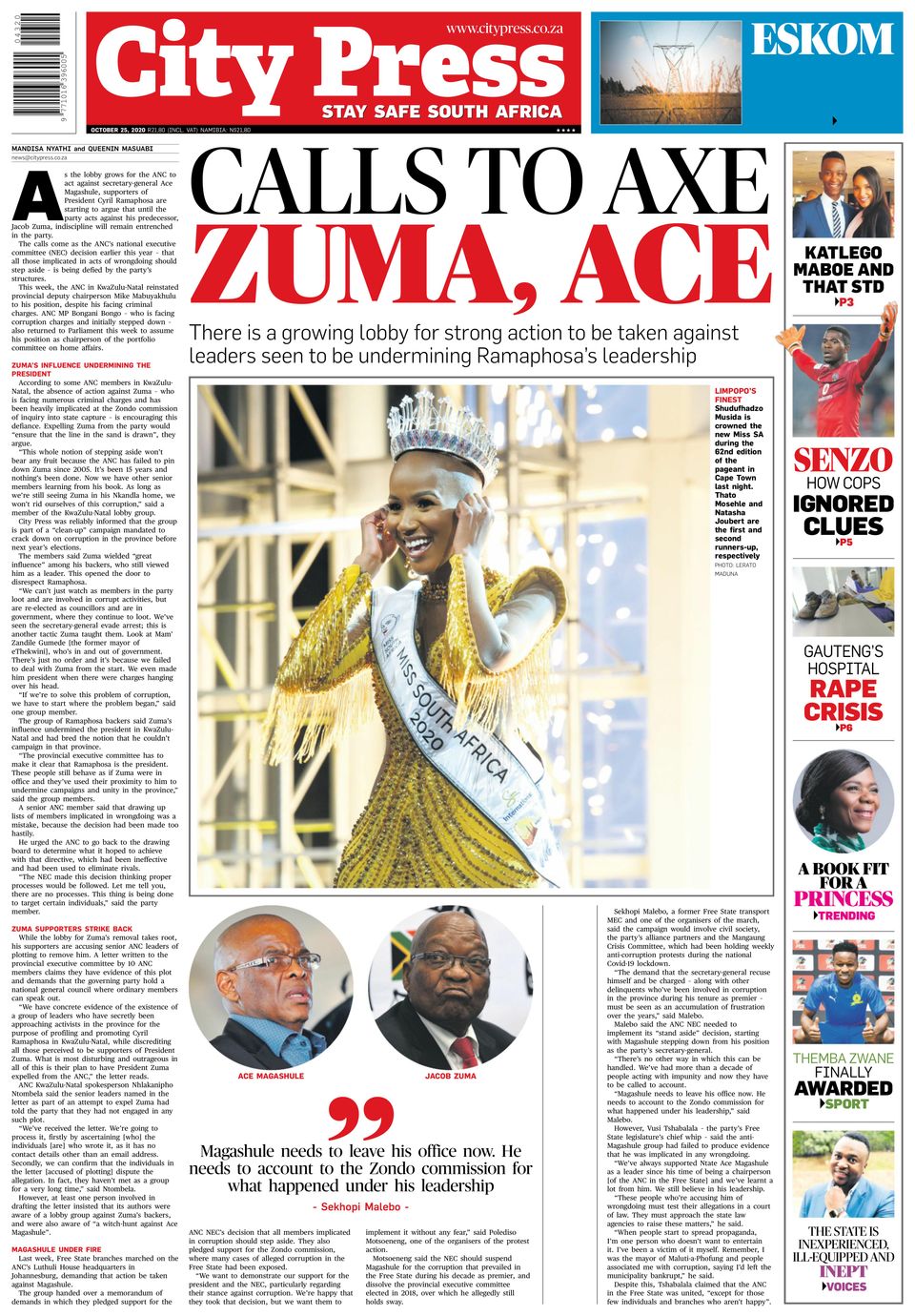 Get digital access to City Press - October 25, 2020 issue | Magzter.com