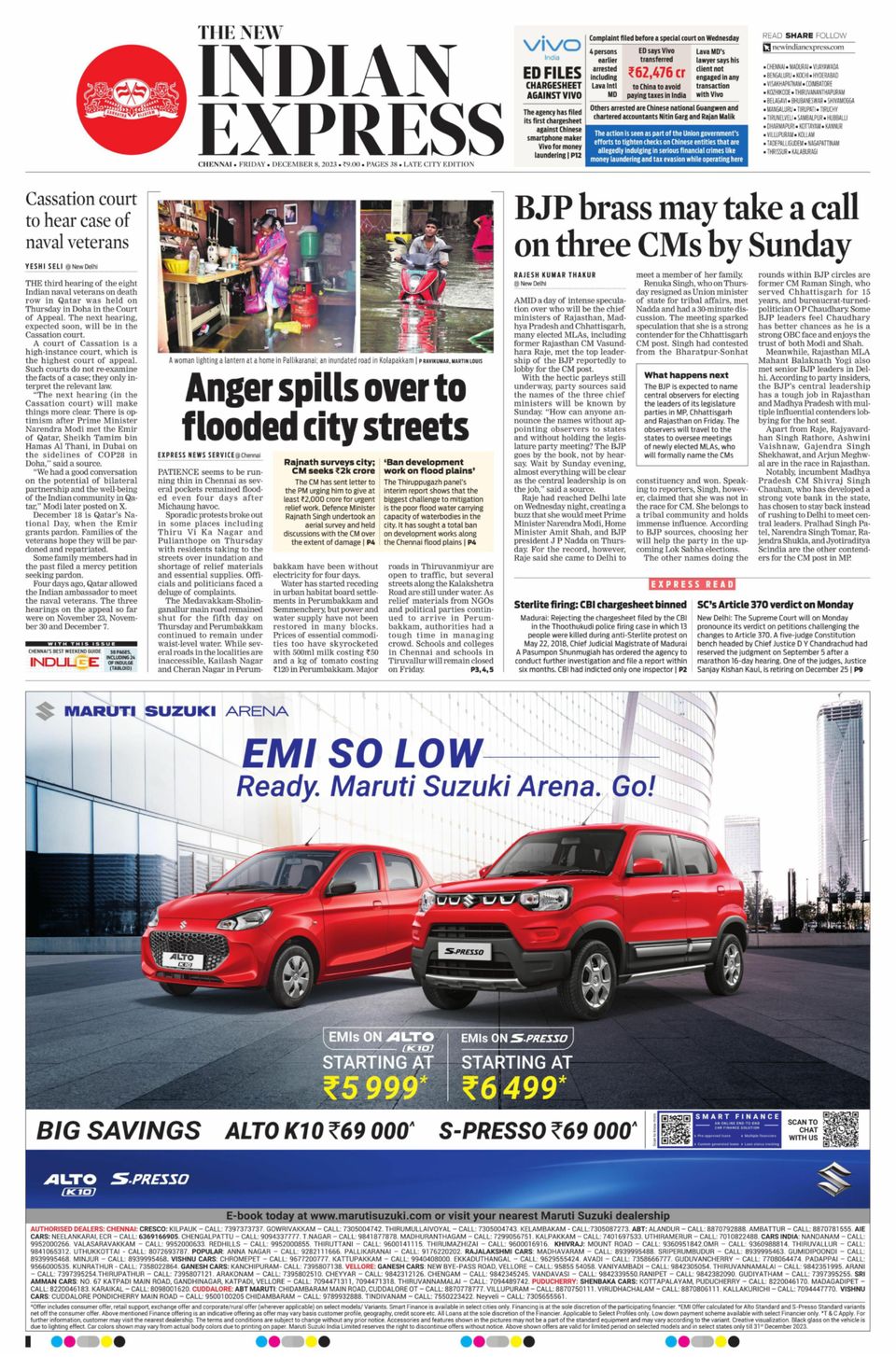 The New Indian Express Chennai-December 08, 2023 Newspaper