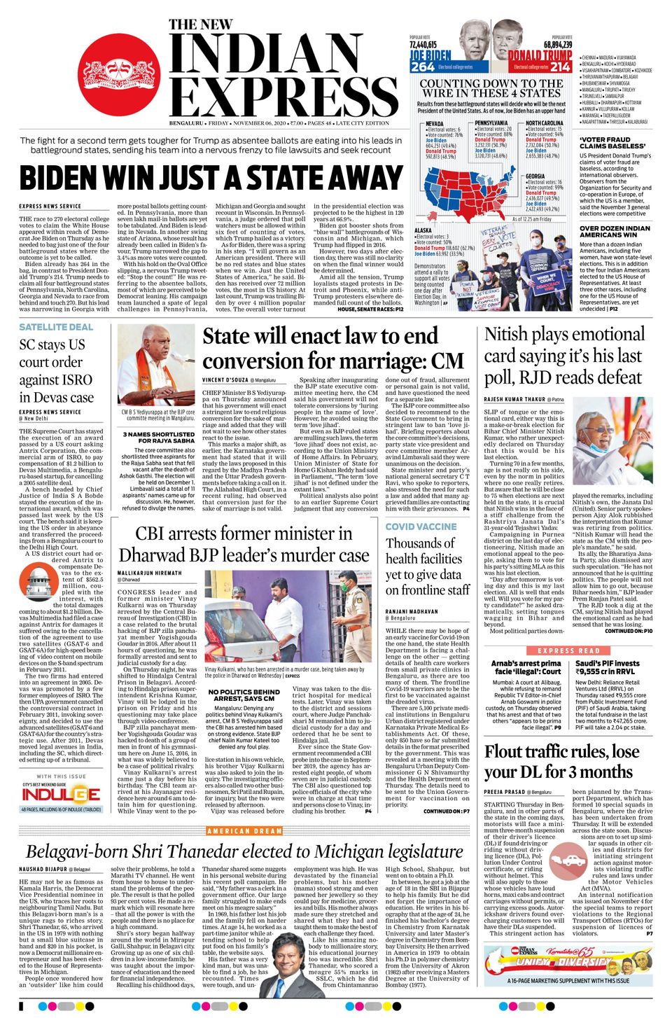 Get digital access to The New Indian Express Bengaluru - November 06 ...