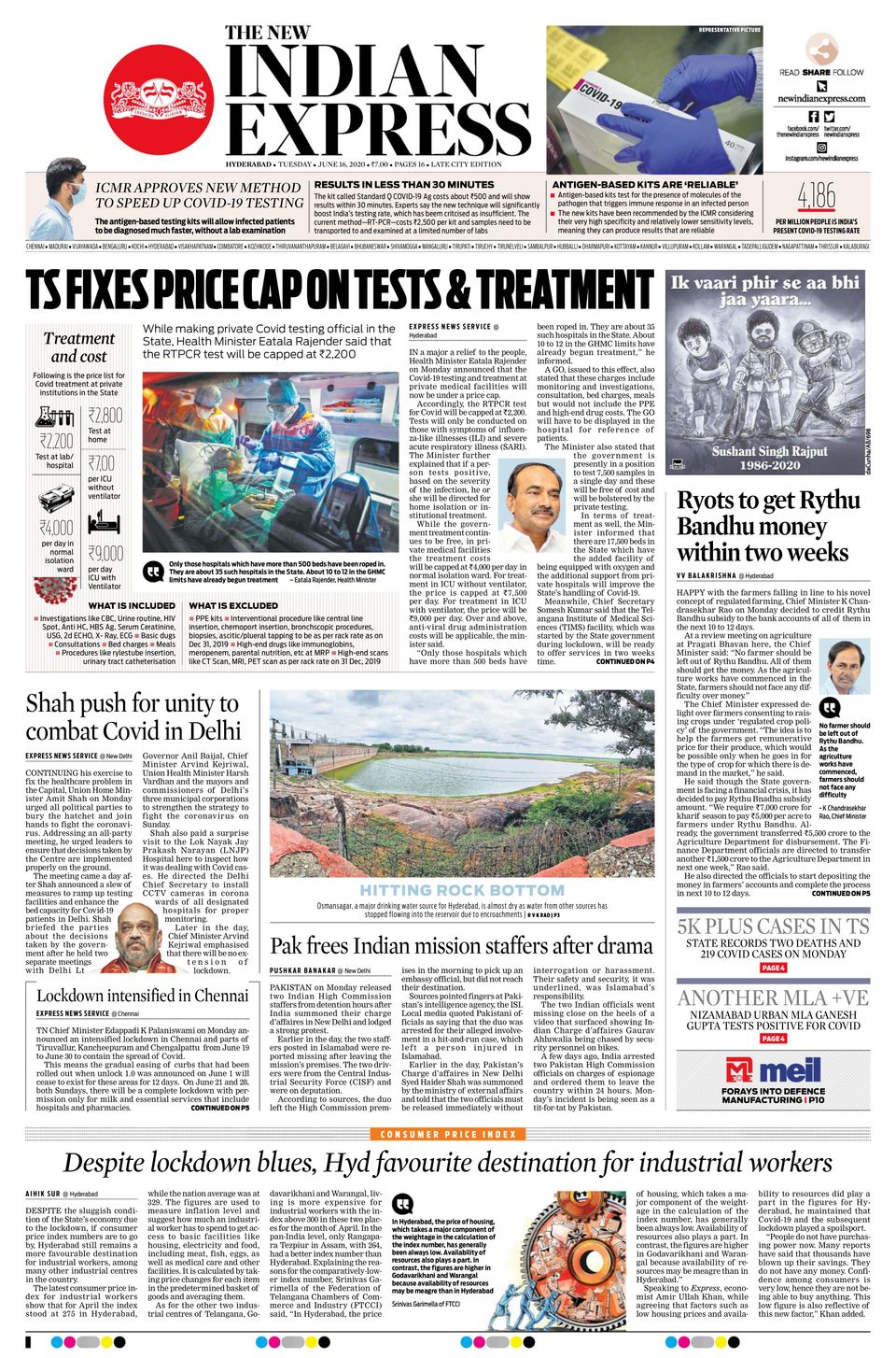 The New Indian Express Hyderabad-June 16, 2020 Newspaper