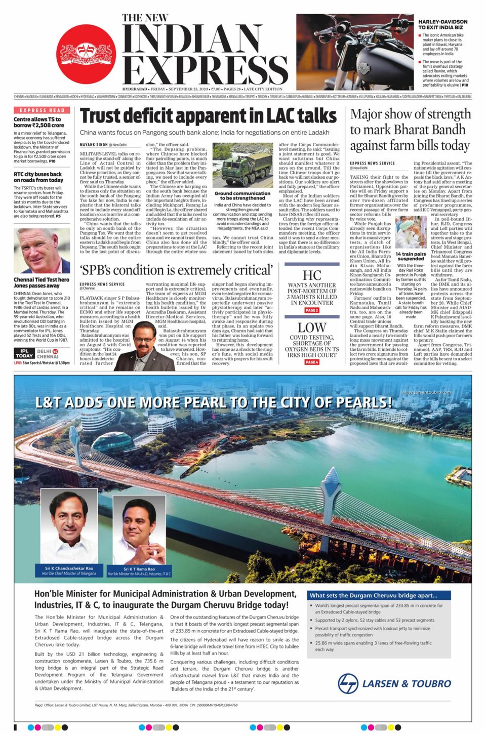 Get digital access to The New Indian Express Hyderabad - September 25 ...