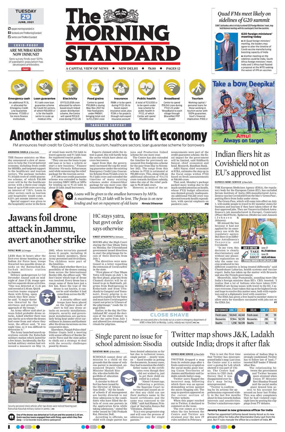 The Morning Standard-June 29, 2021 Newspaper - Get your Digital ...