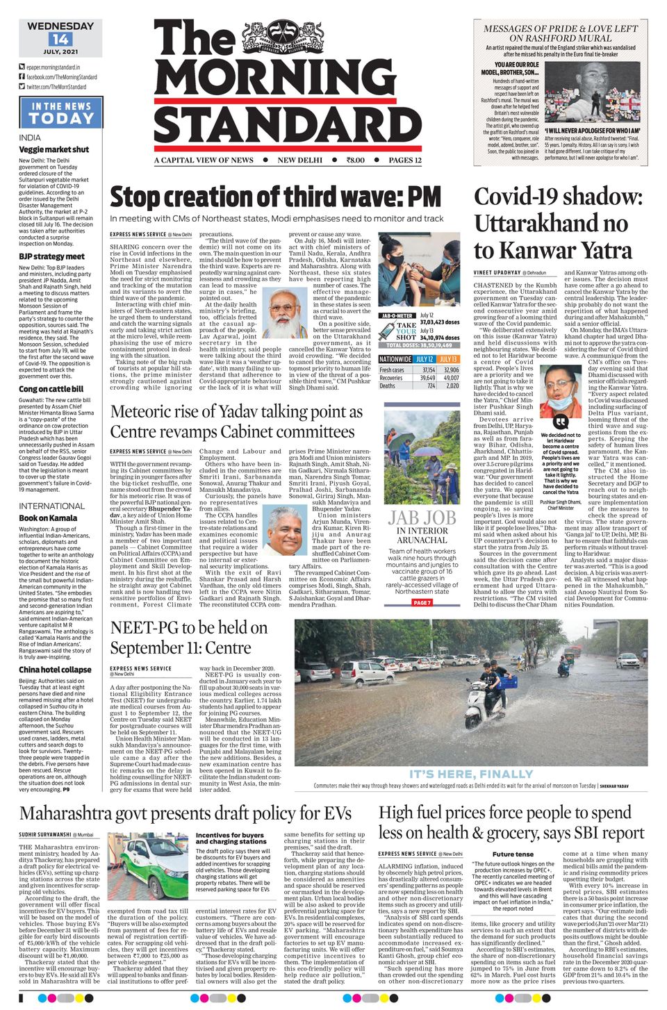 The Morning Standard-July 14, 2021 Newspaper - Get your Digital ...