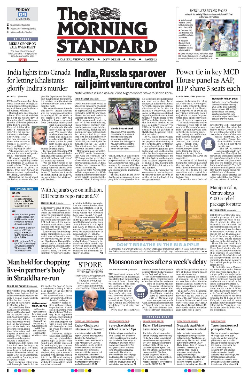 Get digital access to The Morning Standard - June 09, 2023 issue ...