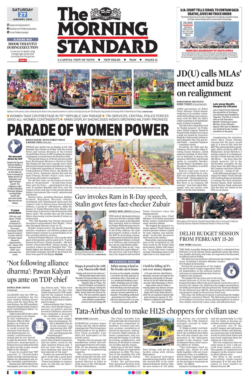 The Morning Standard-January 27, 2024 Newspaper