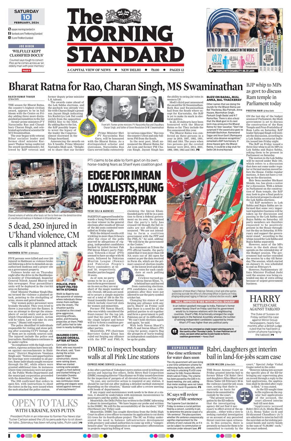 The Morning Standard-February 10, 2024 Newspaper