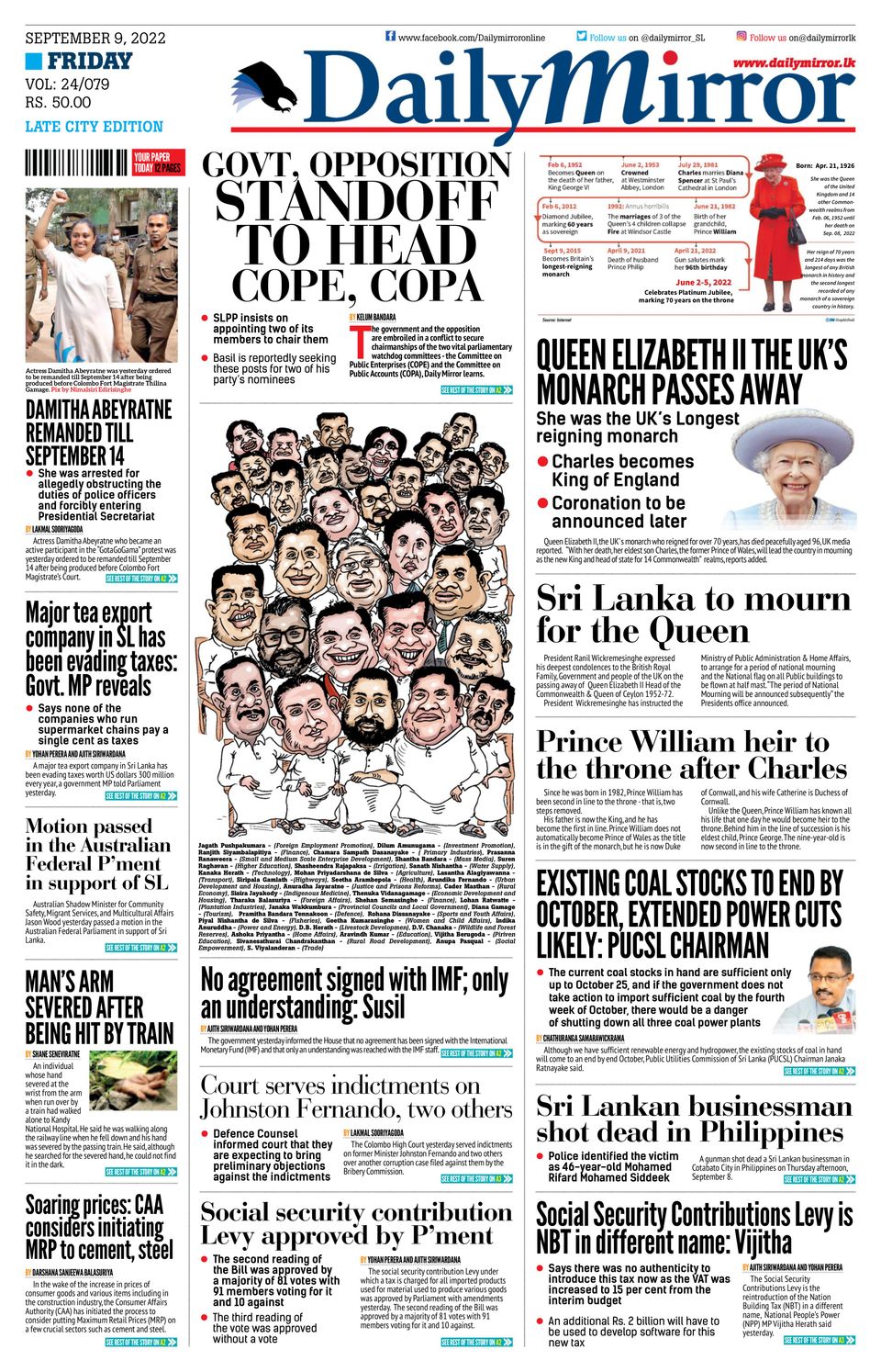 Get digital access to Daily Mirror - Sri Lanka - September 09, 2022 issue | Magzter.com