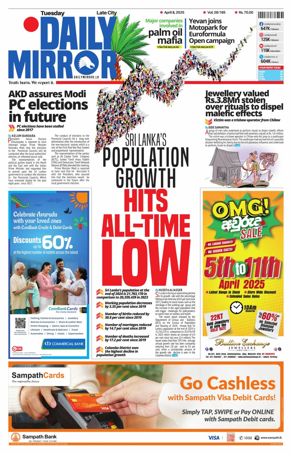Get digital access to Daily Mirror - Sri Lanka - April 08, 2025 issue ...