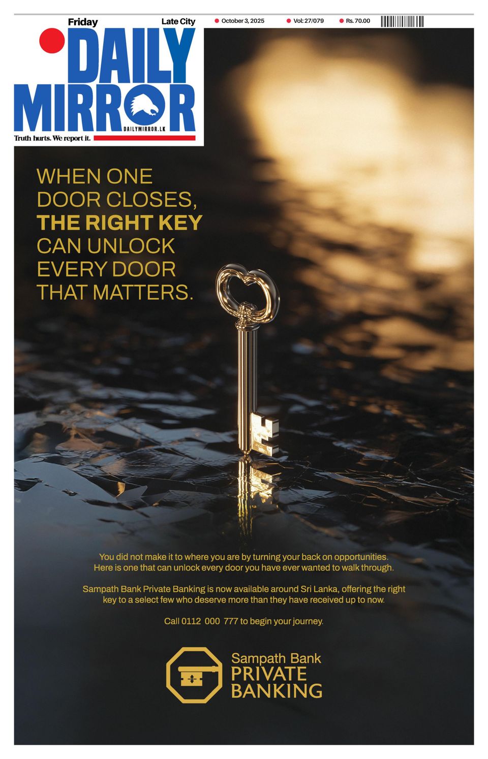 Get digital access to Daily Mirror - Sri Lanka - October 03, 2025 issue ...