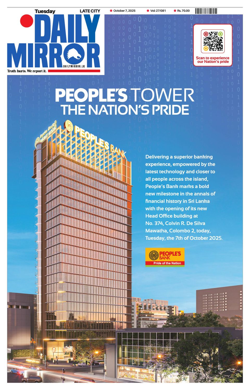 Get digital access to Daily Mirror - Sri Lanka - October 07, 2025 issue ...