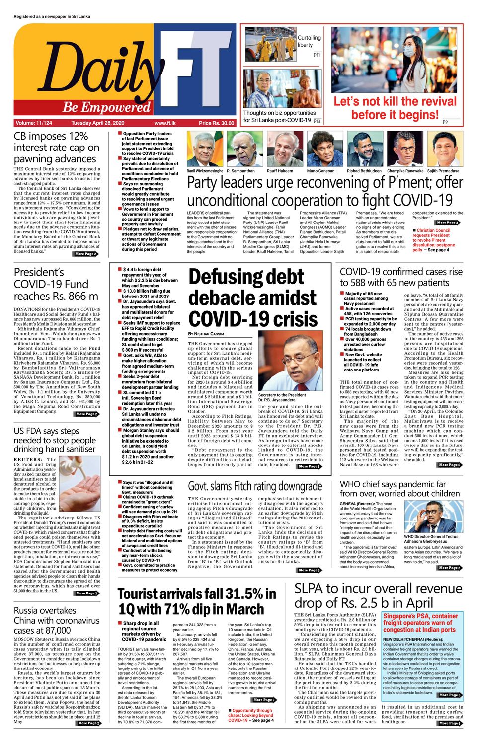 Daily FT-April 28, 2020 Newspaper - Get your Digital Subscription