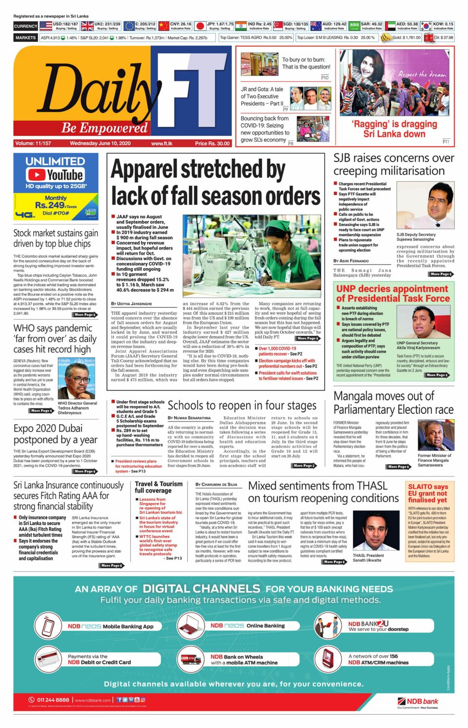 Daily FT-June 10, 2020 Newspaper - Get your Digital Subscription