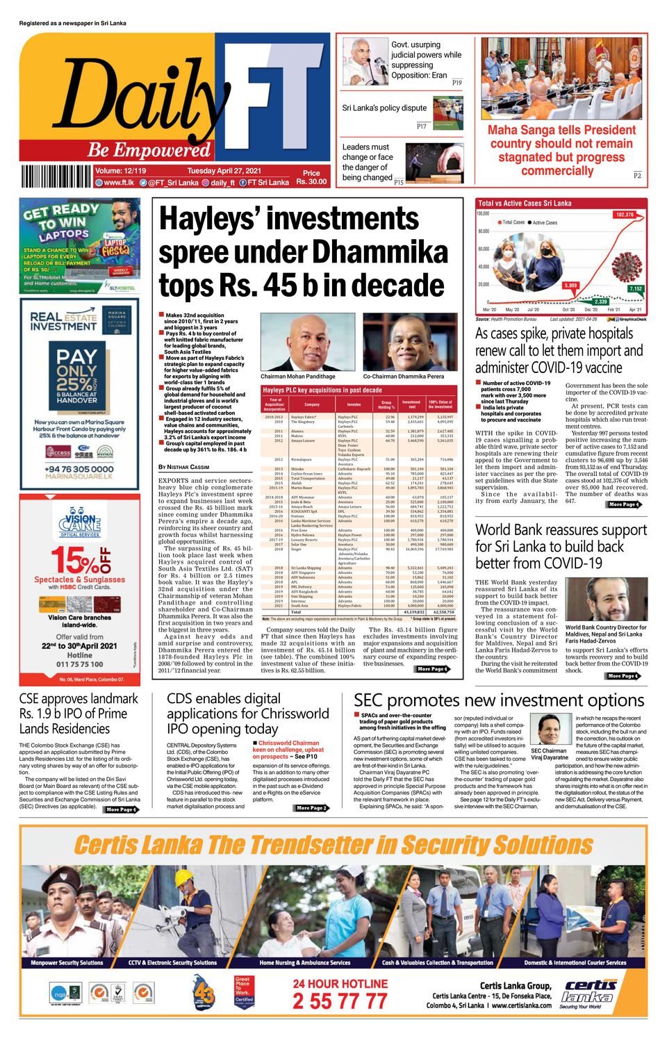Daily FT-April 27, 2021 Newspaper - Get your Digital Subscription
