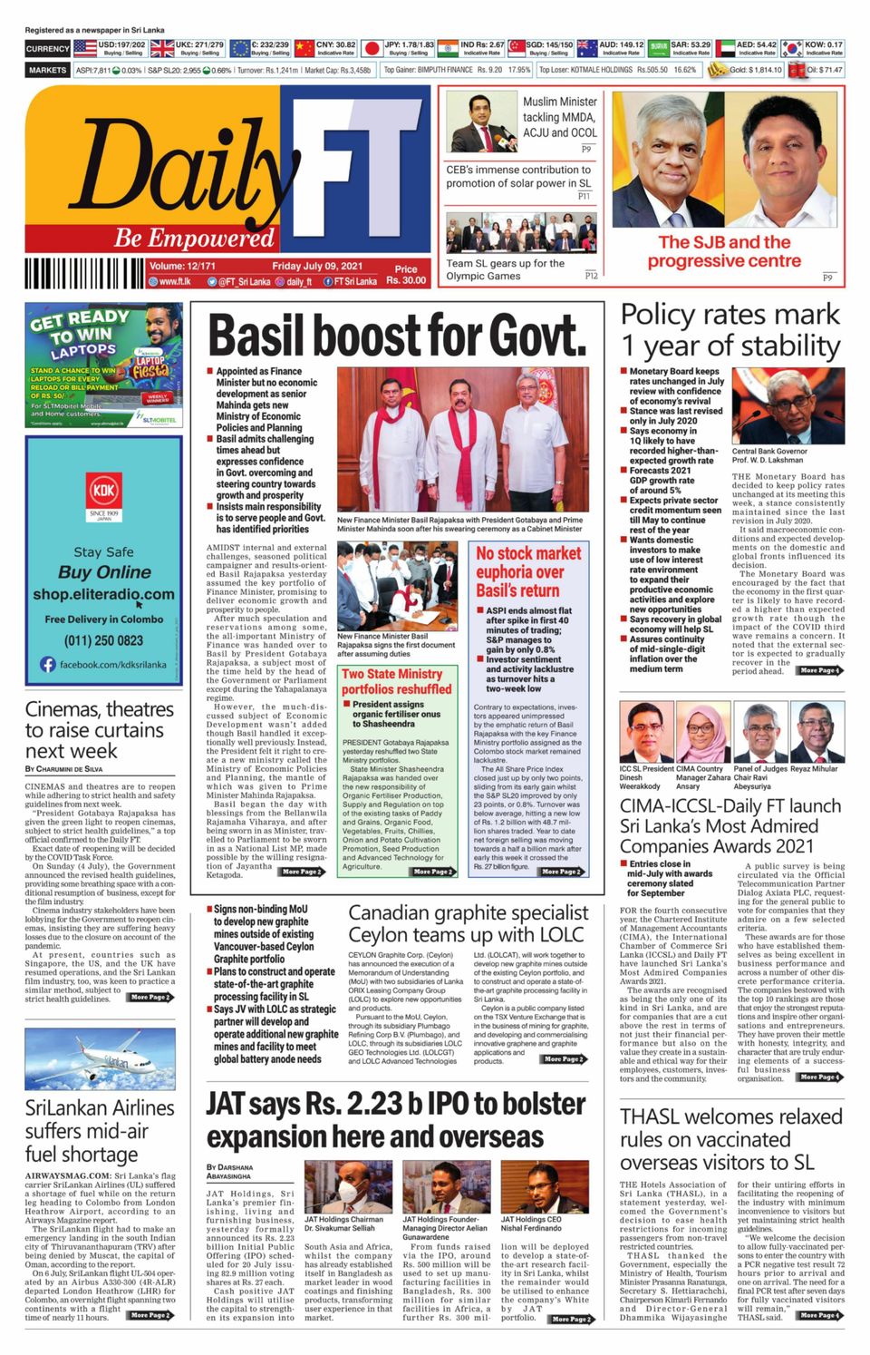Daily FT-July 09, 2021 Newspaper - Get your Digital Subscription